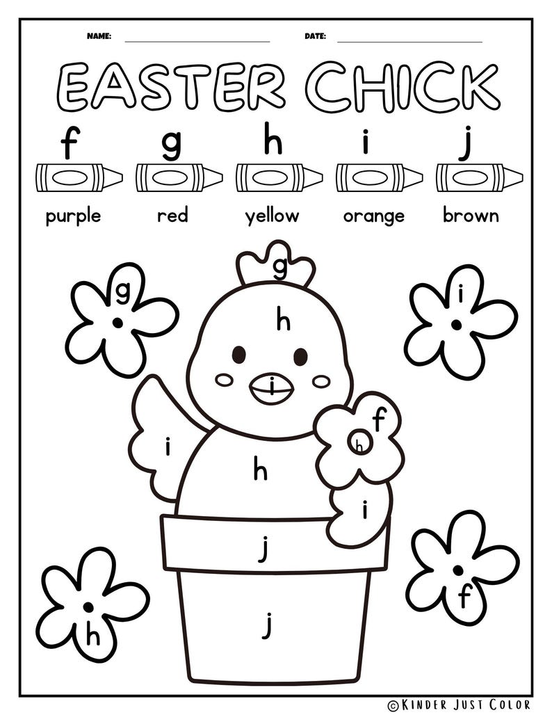 Easter Coloring Pages Easter Color by Code Easter Color by Letter ...