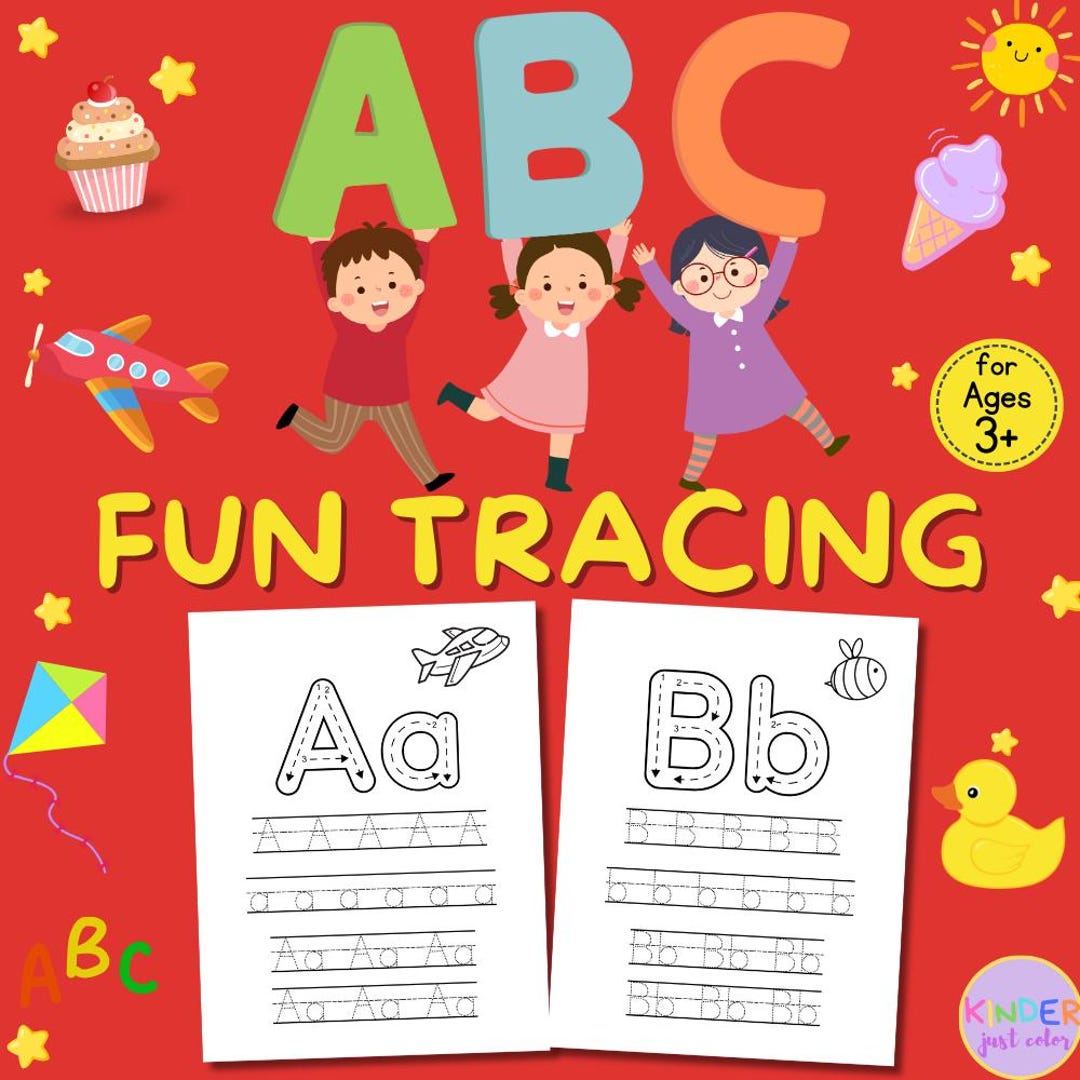 Alphabet Tracing Pages, Upper and Lower Case Letters, Handwriting ...