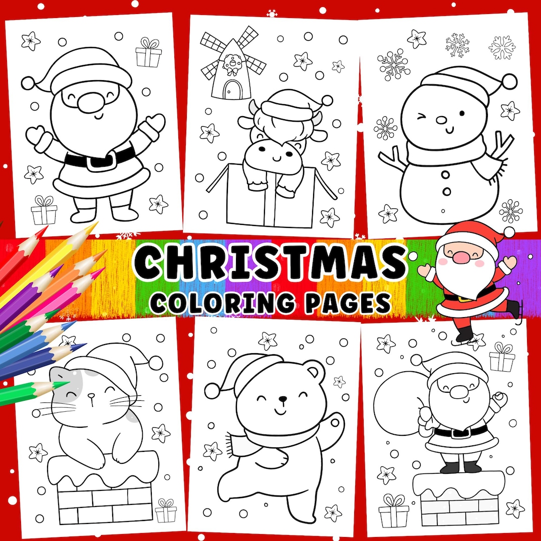Christmas Coloring Pages for Kids Toddlers Preschoolers, Christmas ...
