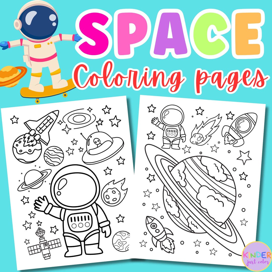 Space Coloring Page, Outer Space Coloring Page, Space Activity Sheet ...
