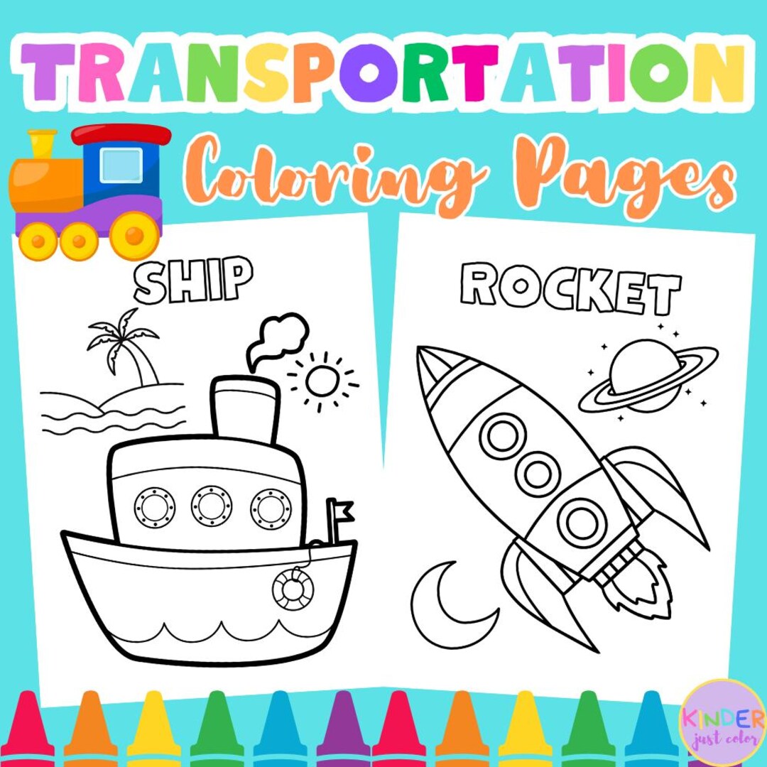 Vehicle Coloring Page for Kids Toddler Preschooler Toddler Coloring ...