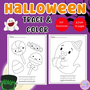 Tracing Worksheet Halloween Learning Line Practice Shape Tracing Sheets ...