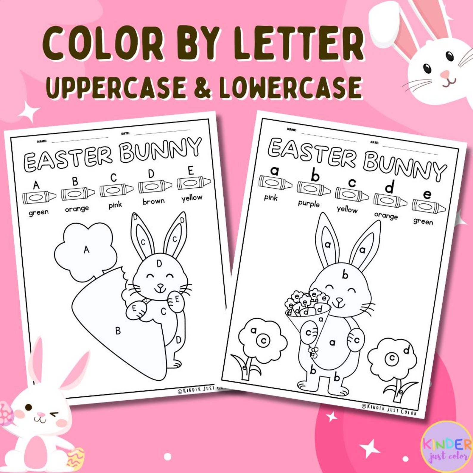 Easter Coloring Pages Easter Color by Code Easter Color by Letter ...