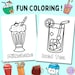 Drinks Coloring Pages/sheets for Kids, Bold and Easy Coloring ...