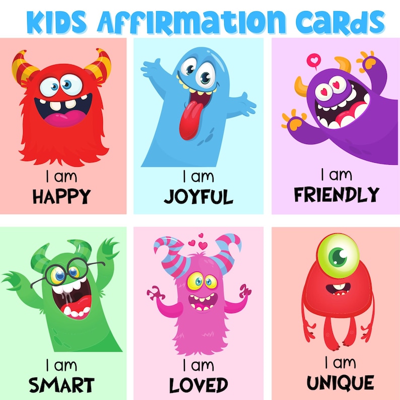 Positive Affirmation Cards for Kids | Printable Affirmation Cards ...