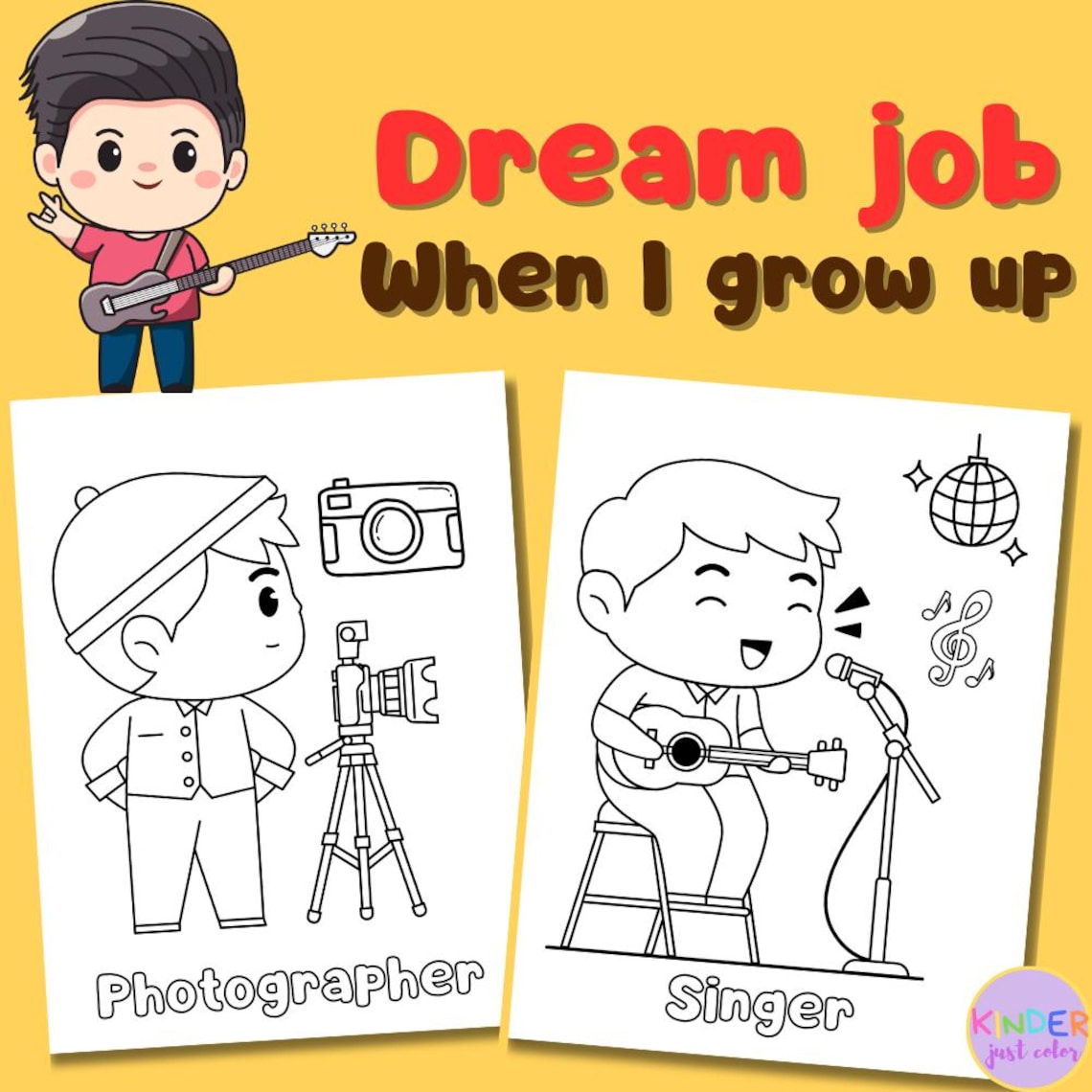 Community Helpers Coloring Page, Career Day Job Coloring Page ...