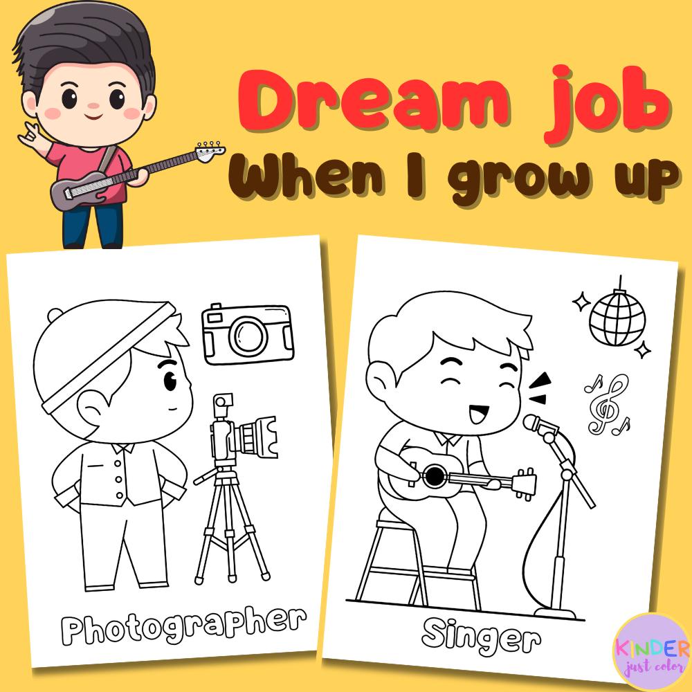 Career Coloring Pages: Community Helpers, Job Theme (PDF) - Etsy