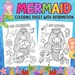 Mermaid Coloring Pages: Positive Affirmations for Kids (PDF) - Etsy