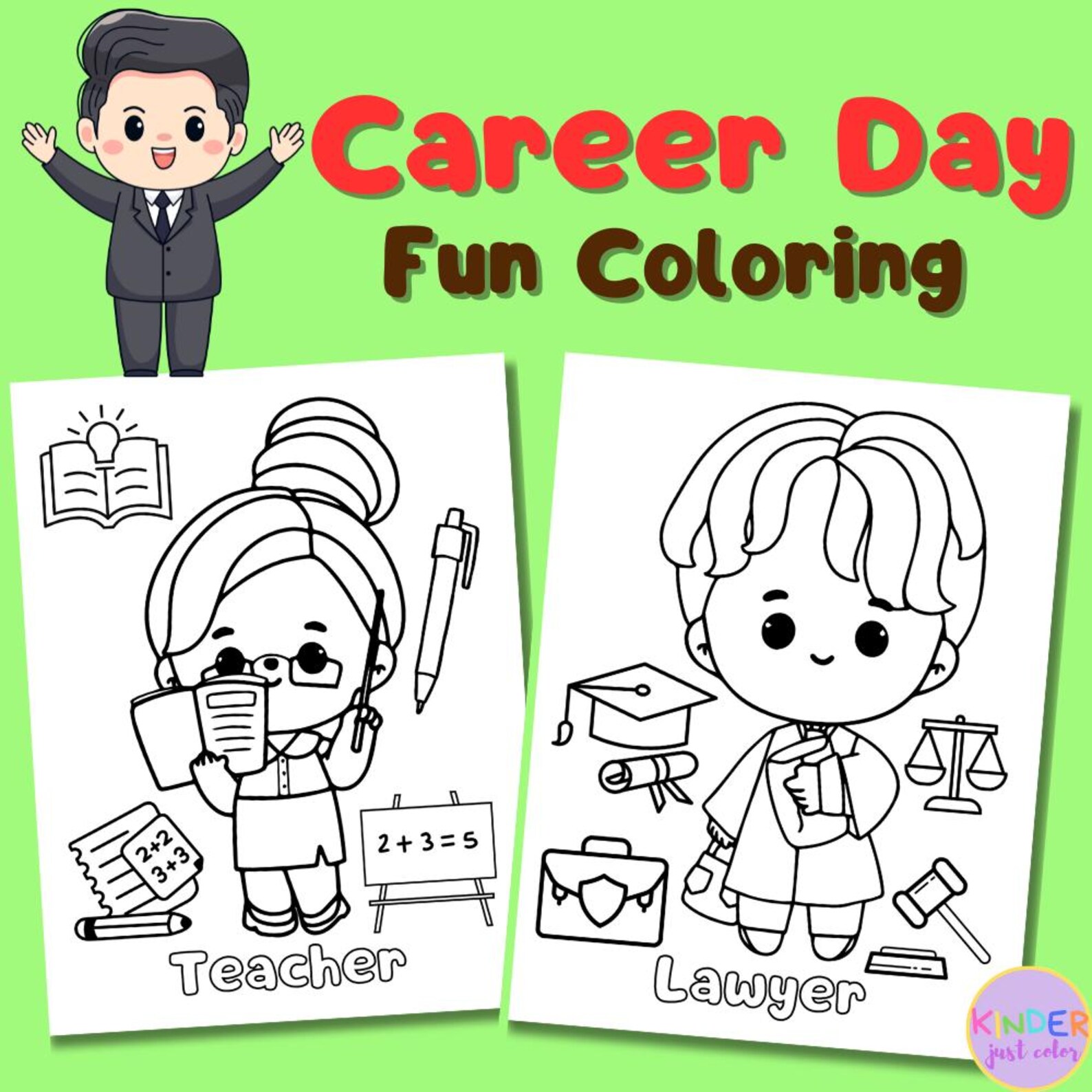 Jobs Coloring Pages, Career Day, Career Coloring Page, Occupation ...