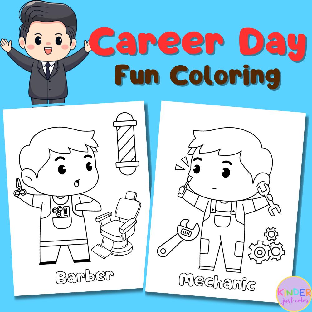 Career Coloring Pages, Career Day, Job Coloring Page, Occupation ...
