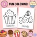 Sweet and Dessert Coloring Pages for Kids, Bold and Easy Coloring ...
