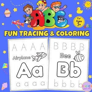 Alphabet Tracing & Coloring Pages, Upper Lower Case Letters ...