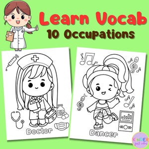 Jobs Coloring Pages, Career Day, Career Coloring Page, Occupation ...