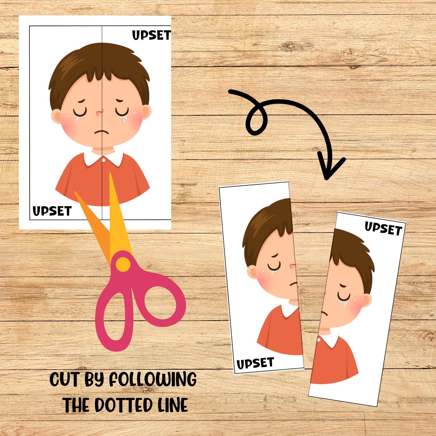 Emotion Matching Game, Feelings Flashcard for Kid, SEL Activity for ...