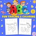 Alphabet Tracing & Coloring Pages, Upper Lower Case Letters ...