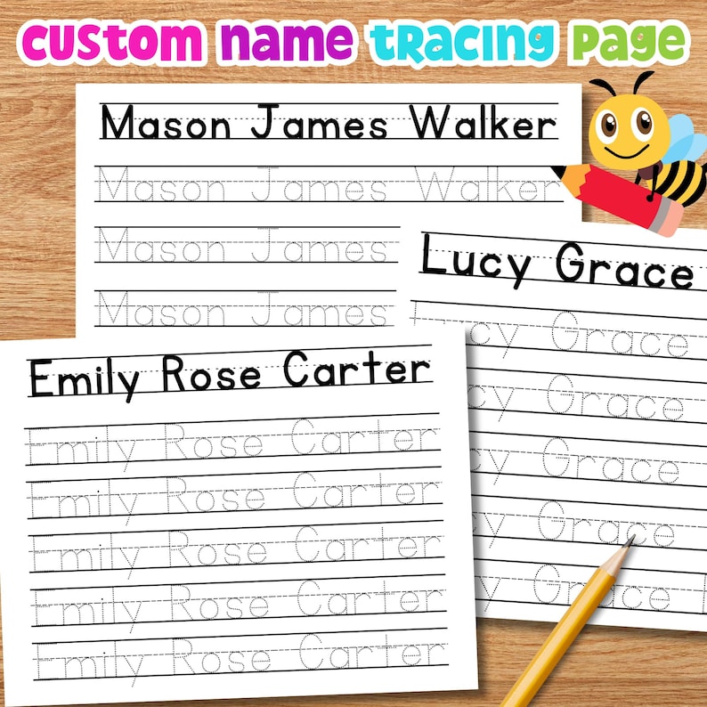 Personalized Name Tracing Worksheet: Handwriting Practice (PDF Download ...