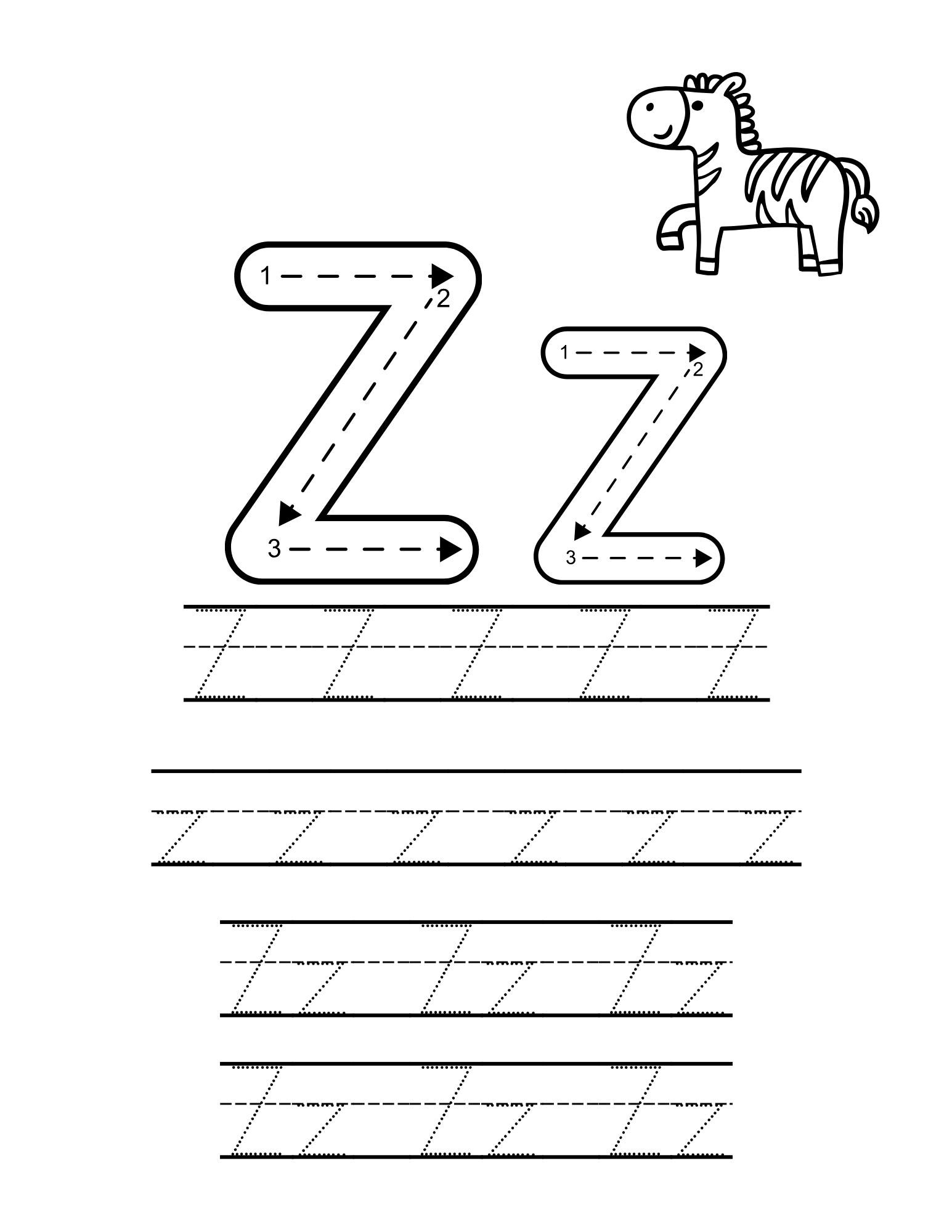 Alphabet Tracing Pages, Upper and Lower Case Letters, Handwriting ...
