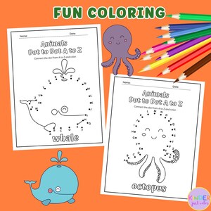 Dot-to-dot A-Z Worksheet, Connect-the-dots, Dot-to-dot Coloring Page ...