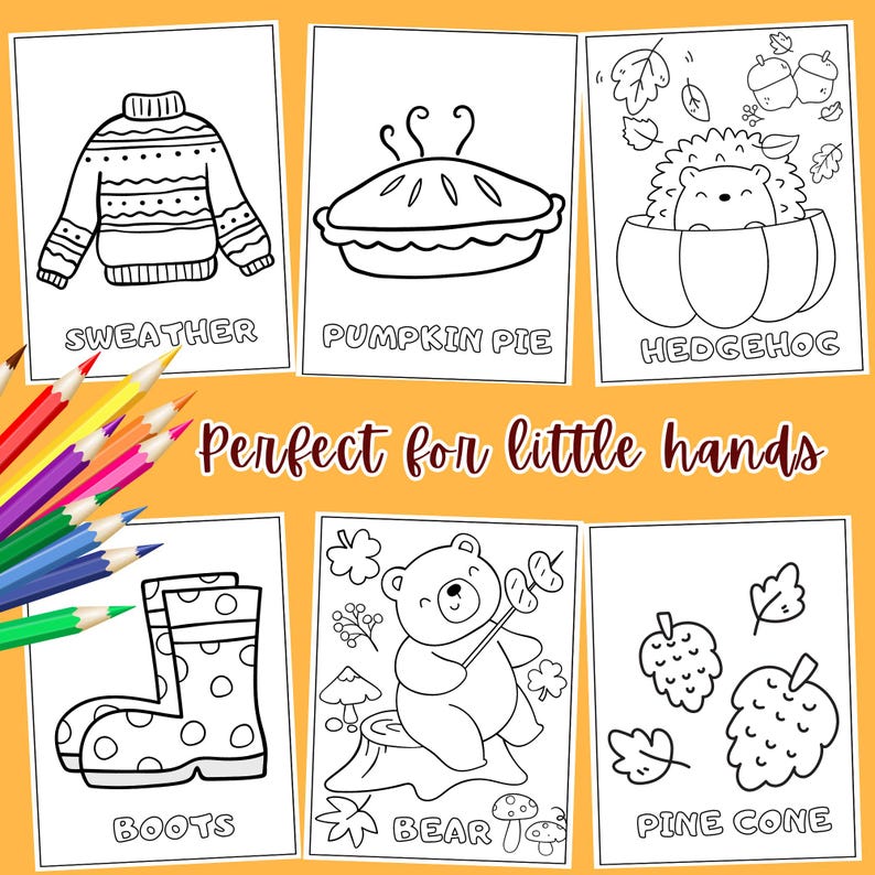 Fall Animal Coloring Pages, Autumn Coloring Sheet for Kindergarten ...