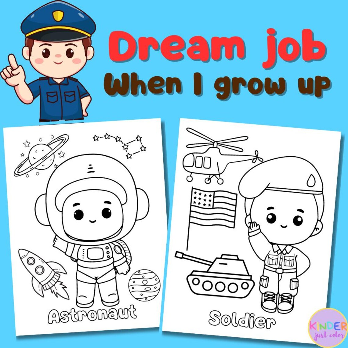 Career Coloring Pages, Career Day, Job Coloring Page, Occupation ...