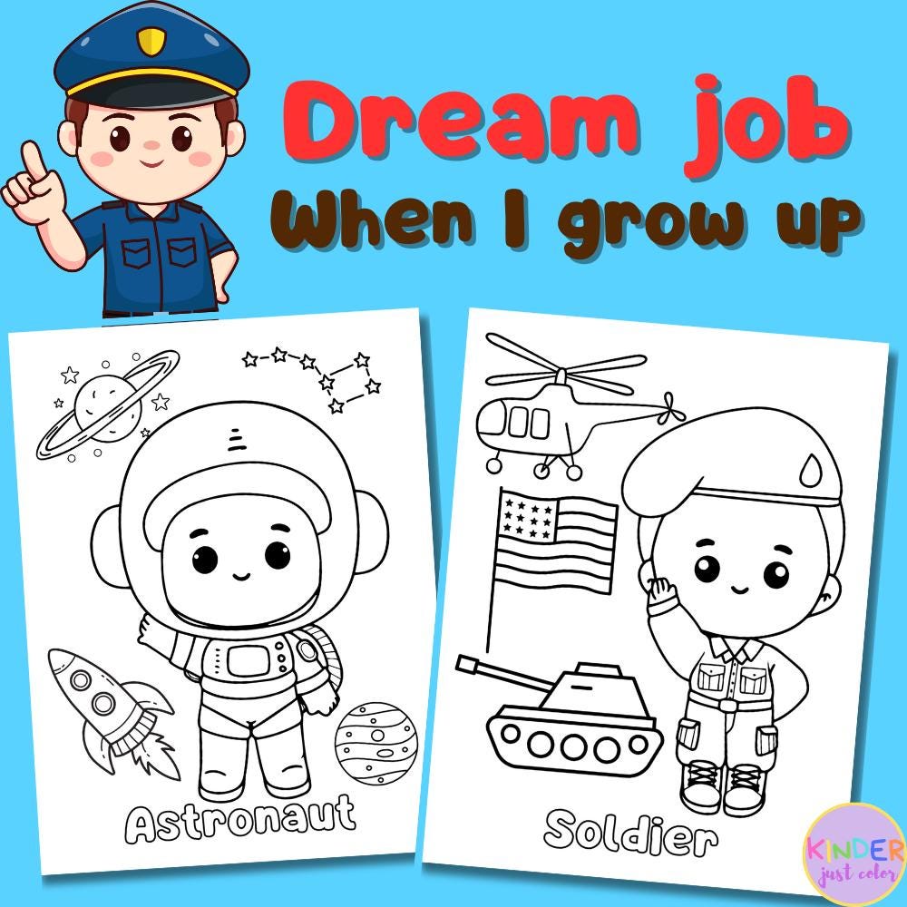Career Coloring Pages, Career Day, Job Coloring Page, Occupation ...