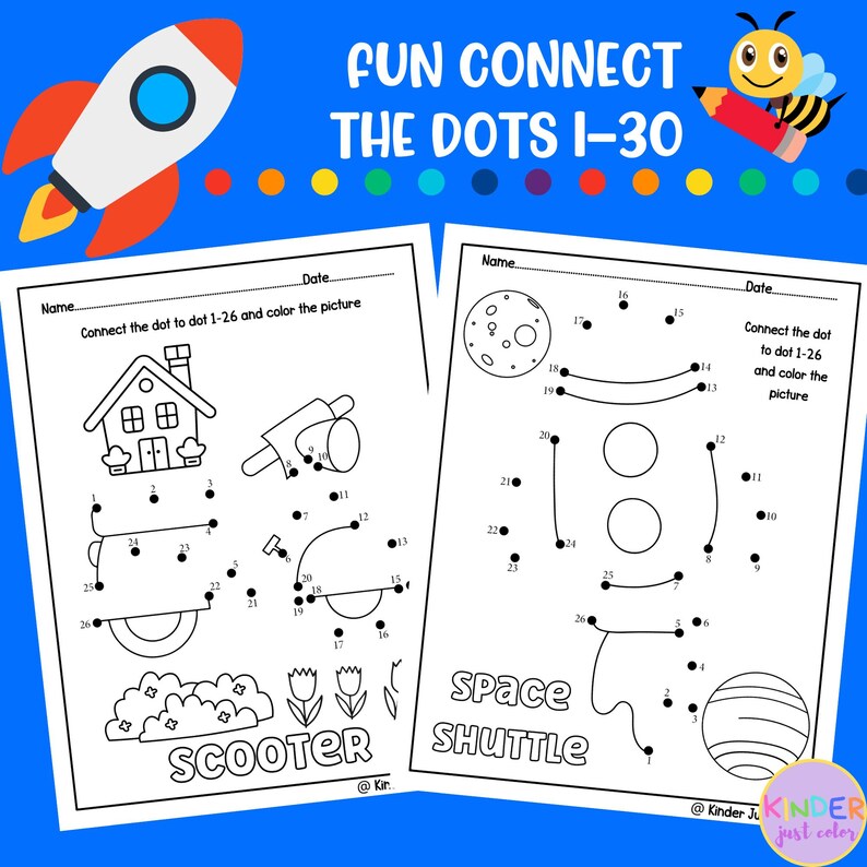 Dot to Dot Worksheet, Vehicle Coloring Learning Numbers Connect the ...