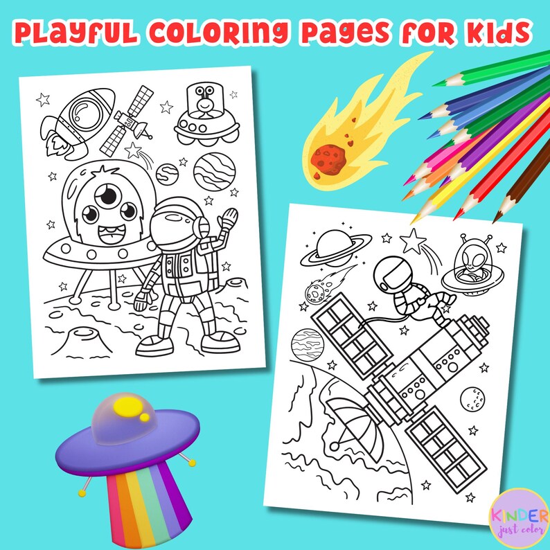Space Coloring Page, Outer Space Coloring Page, Space Activity Sheet ...