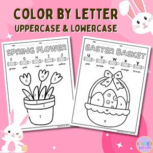 Easter Coloring Pages Easter Color by Code Easter Color by Letter ...