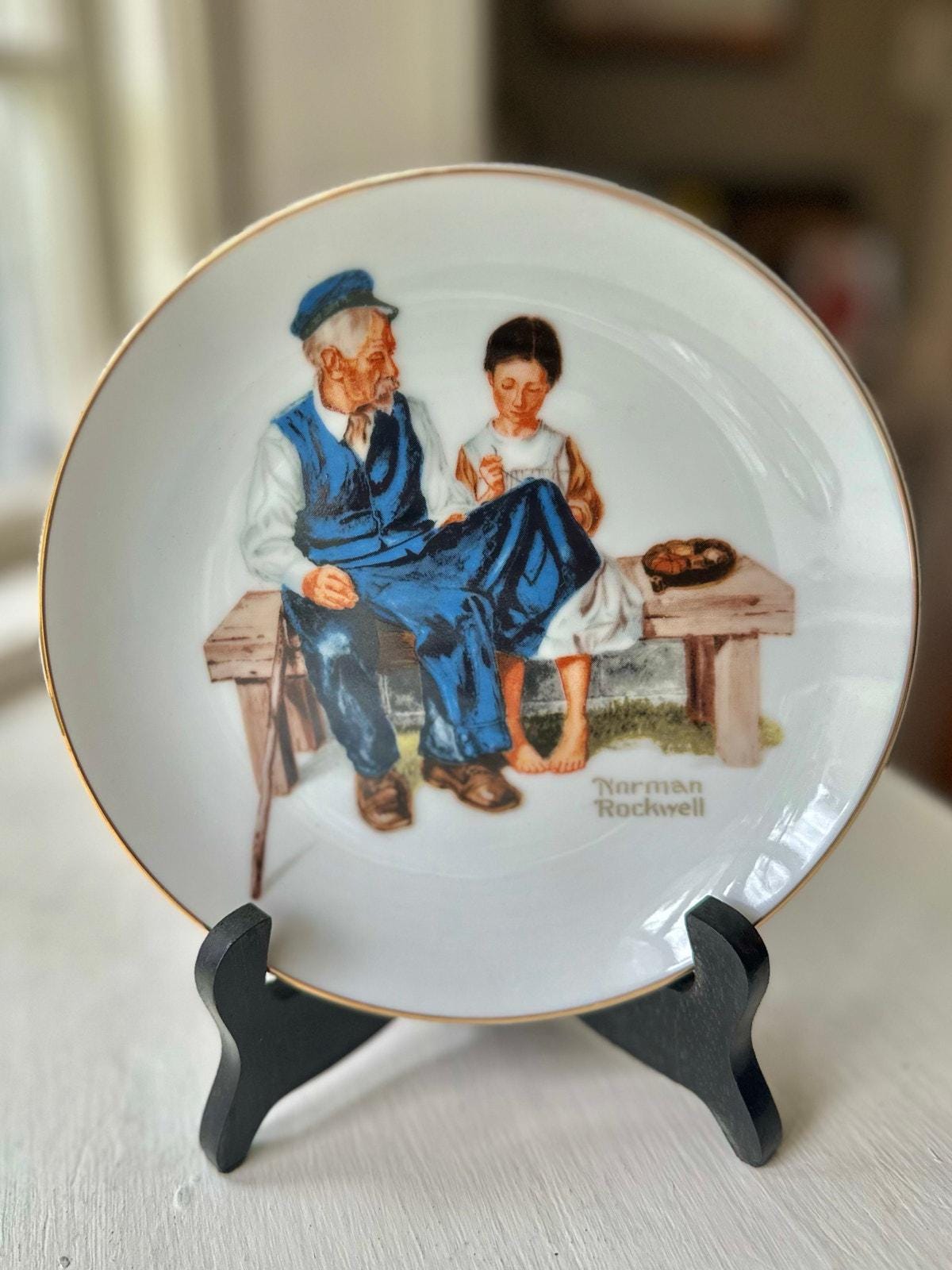 Set of 4 Norman Rockwell Plates - Etsy