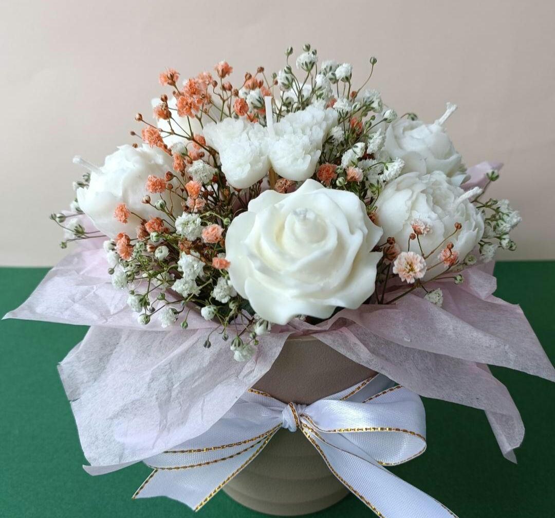 Ramo Flores Cera Soja Con Paniculata - Etsy