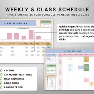 Student Planner Spreadsheet: Google Sheets Study Template (digital ...