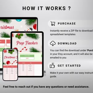 Christmas Planner Budget Spreadsheet Template, Holiday Gift Tracker ...
