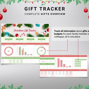 Christmas Planner Budget Spreadsheet Template, Holiday Gift Tracker ...