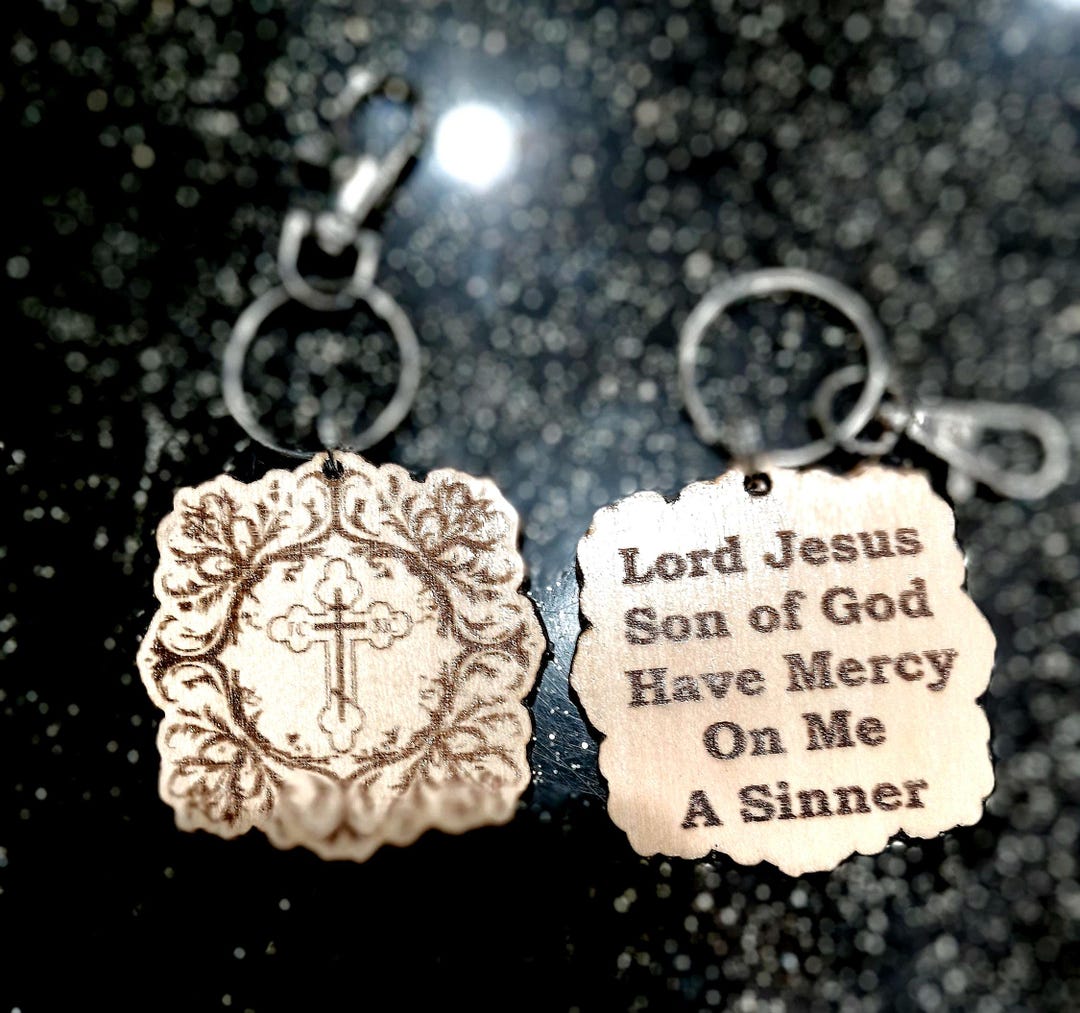 Orthodox Wooden Cross Purse, Backpack, Diaper Bag Charm Keychain: Jesus ...