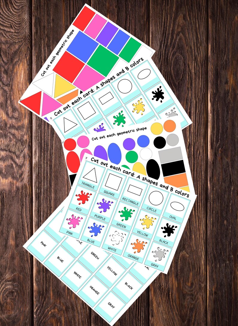 Color and Shape Matching Game for Kids. Cognitive Development ...