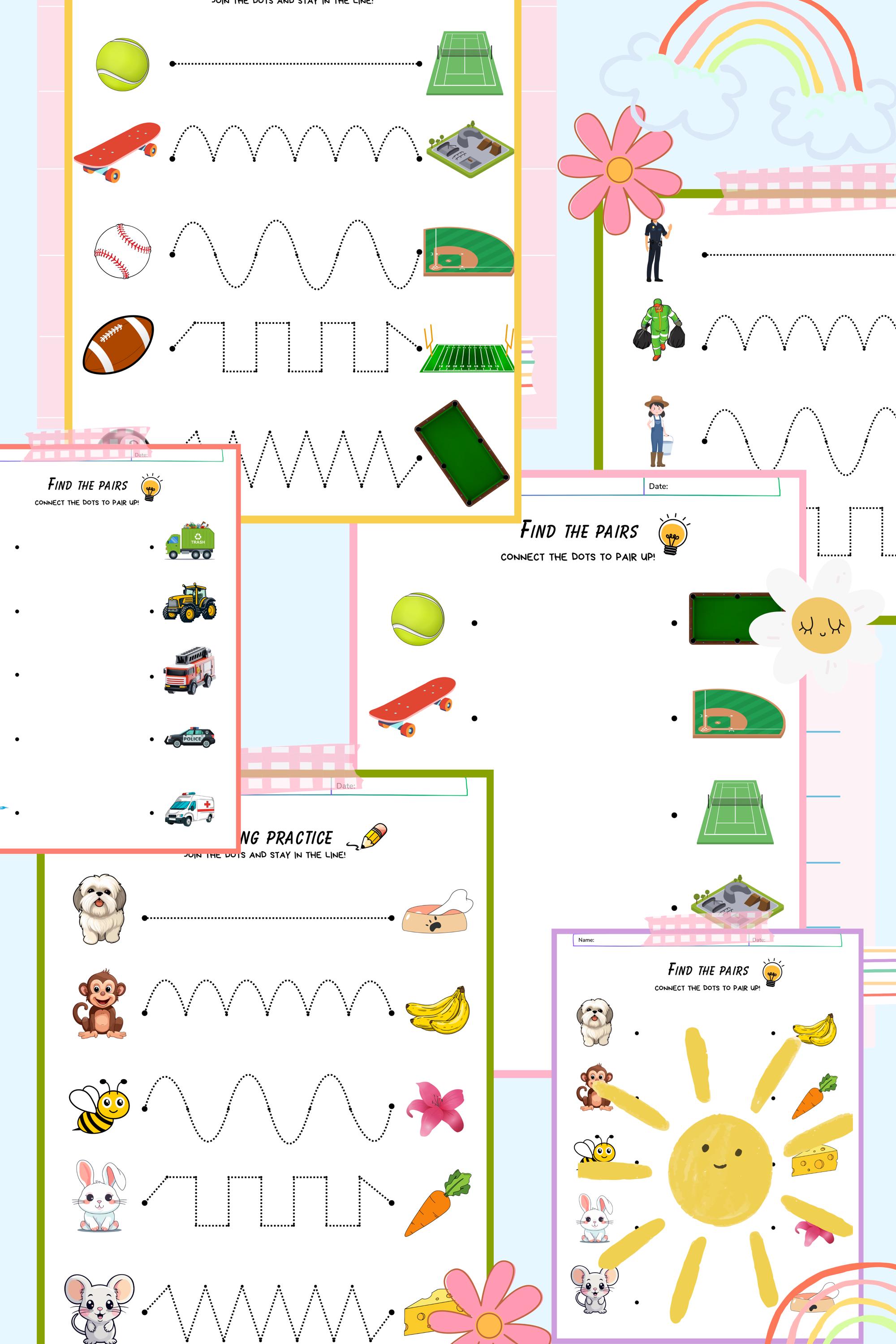 Printable Fine Motor and Logical Thinking Activities for Kids 2 PDF ...