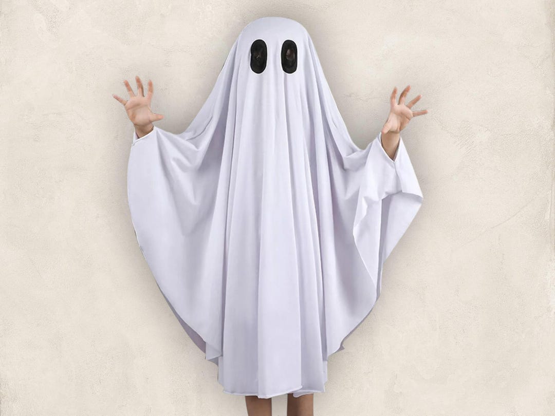Handmade Horror Smiley Face Ghost Costume Black Eye Cloak for Adults ...