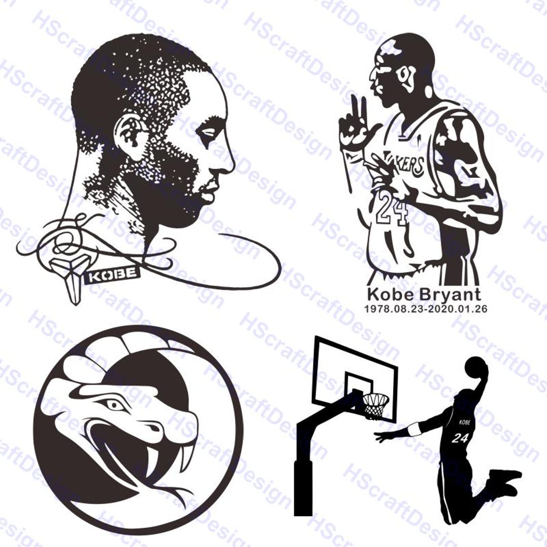 Kobe Bryant Vector File Black Mamba SVG Instant Download Cricut PNG ...