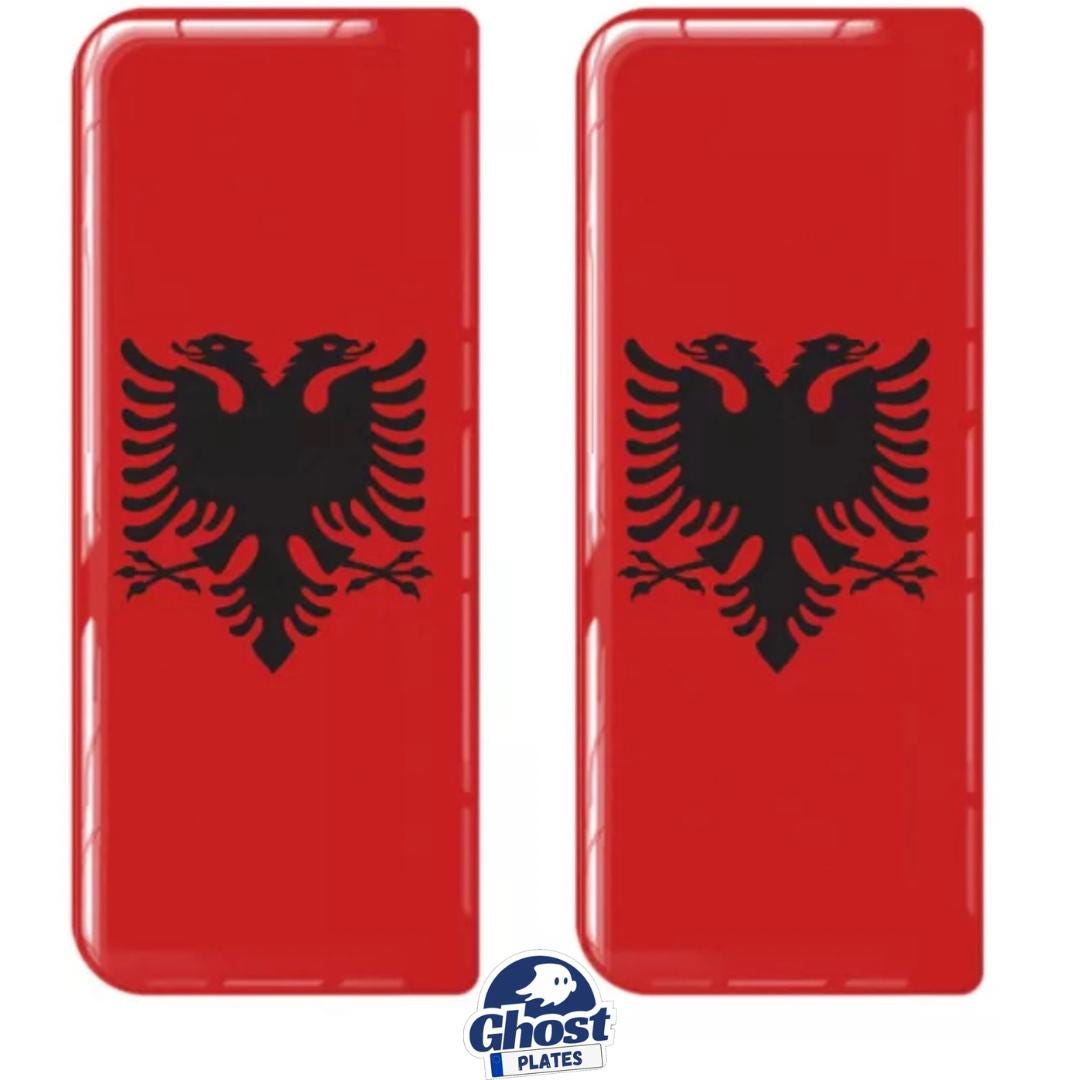 Albania Flag 3D Gel Number Plate Decal for UL Plates - Etsy UK