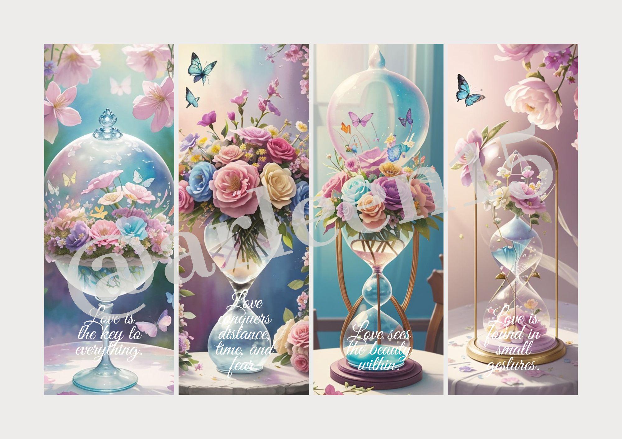 Printable LOVE Collectible PASTEL Bookmarks - Etsy