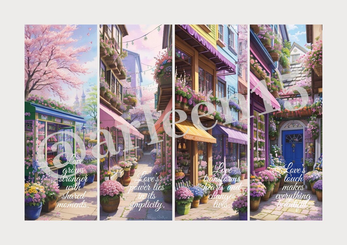 Printable LOVE Collectible PASTEL Bookmarks - Etsy