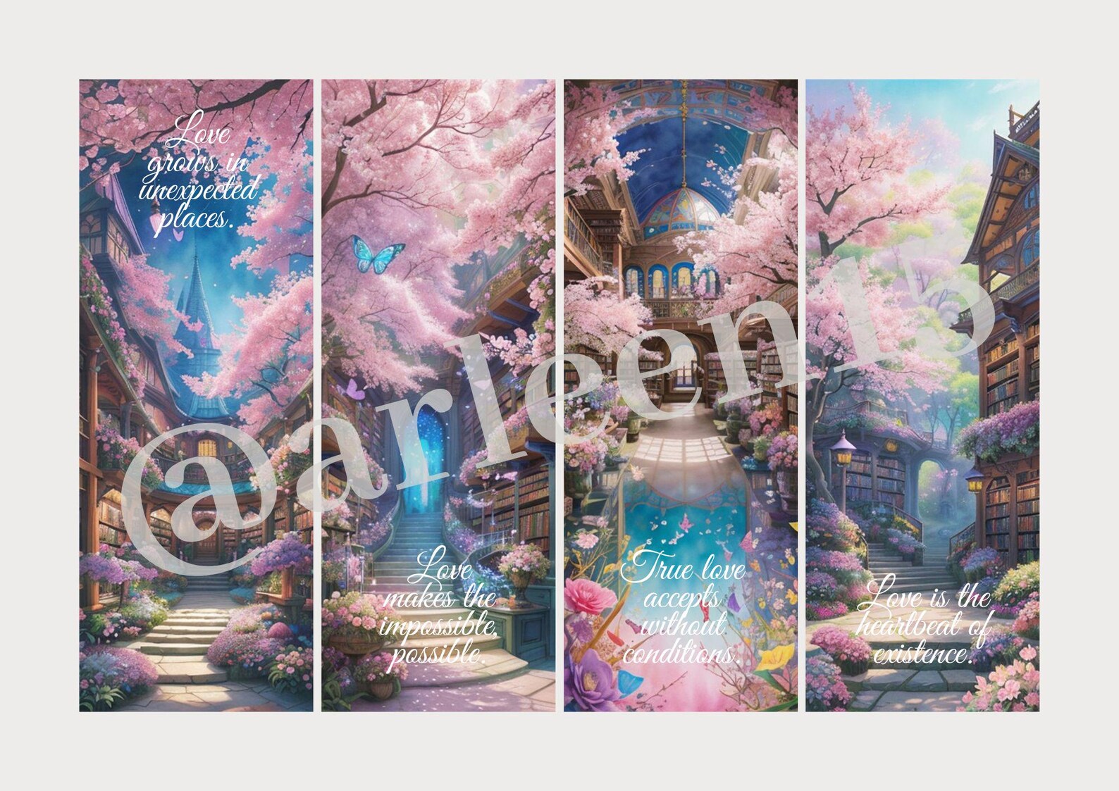 Printable LOVE Collectible PASTEL Bookmarks - Etsy