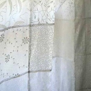 Patchwork Curtain, Rustic Shabby, French Country, Romantic White ...