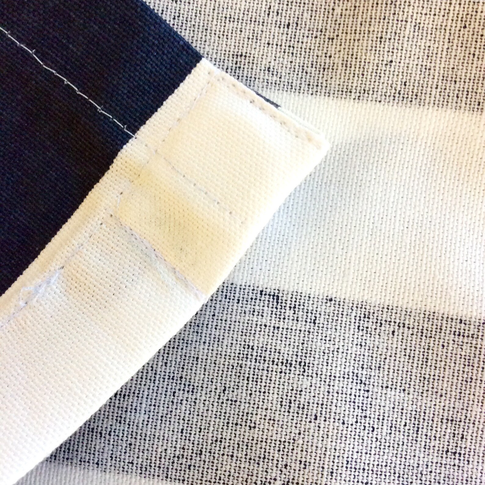 Canopy Stripe Curtain Single Panel Any Length Cotton | Etsy