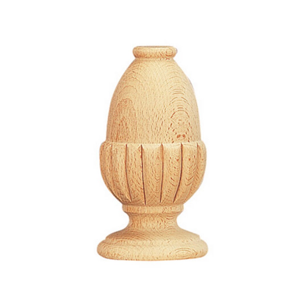 Custom Wood Finial Pair for 2 Pole Rod, Choice of 5 Finial Designs ...