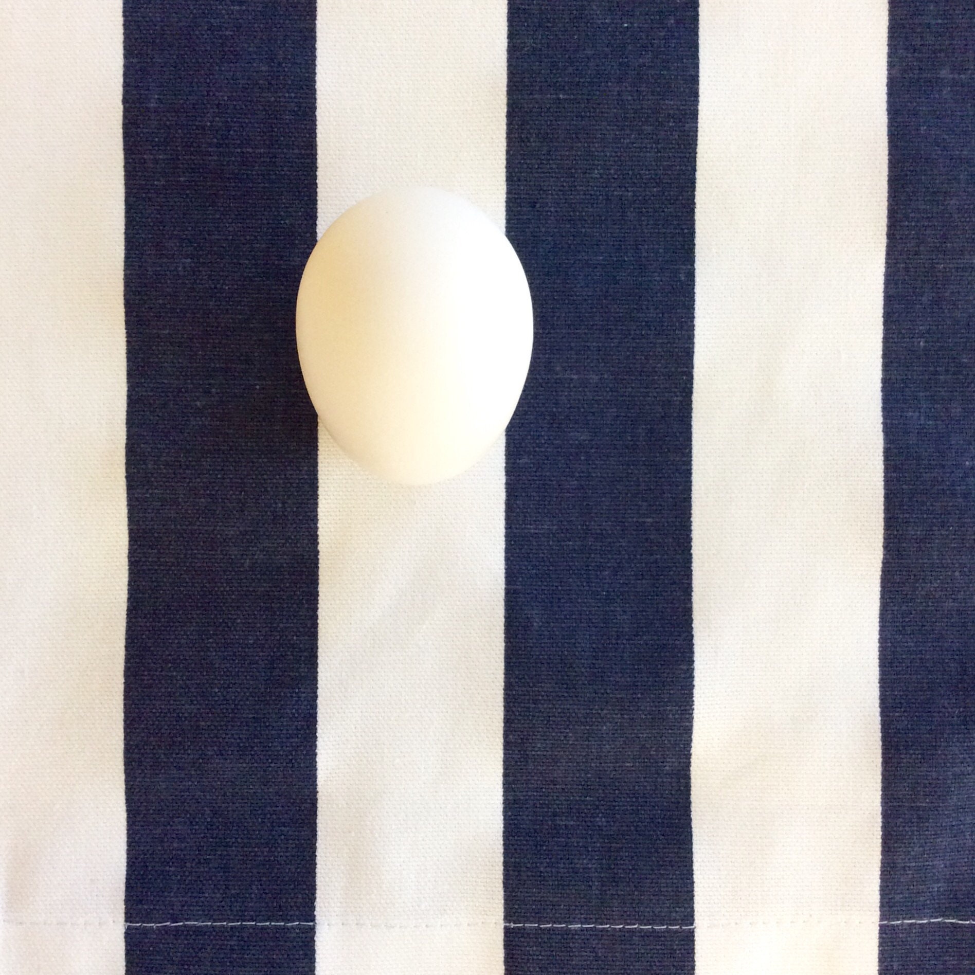 Canopy Stripe Curtain Single Panel Any Length Cotton | Etsy