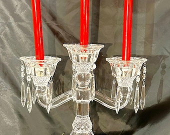 Shannon Crystal Celeste Pattern - ELEGANT LARGE CENTERPIECE - 3 Arm ...