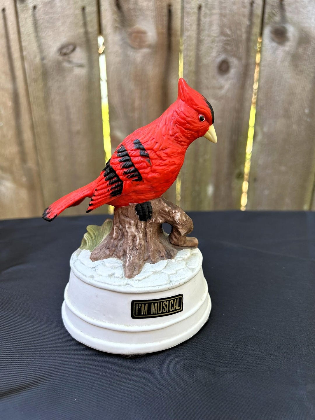 Musical Porcelain Cardinal Figurine, Red Bird Decor - Etsy