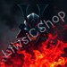 Samurai Full Blaze V1|samurai| Blaze | Digital Art Print | Wall Art ...