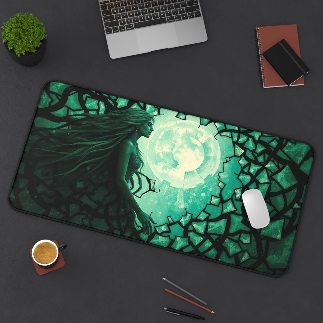 Desk Mat, Elven Woman Design, Fantasy Desk Pad, Gaming Mouse Pad ...
